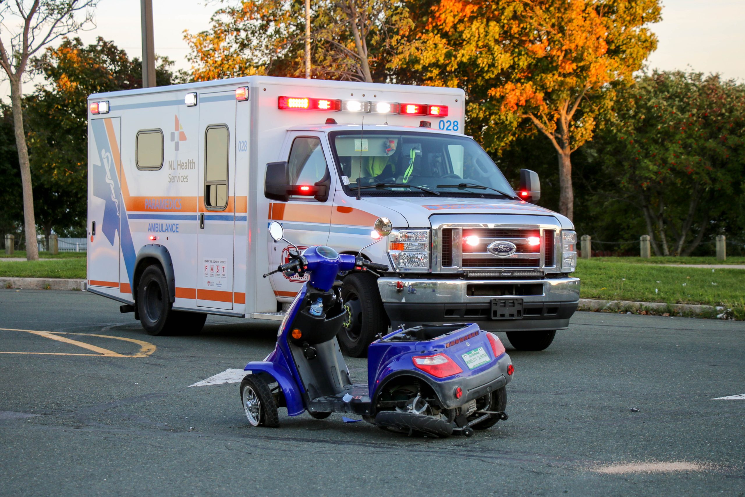 Man using mobility scooter taken to hospital following collision with ...